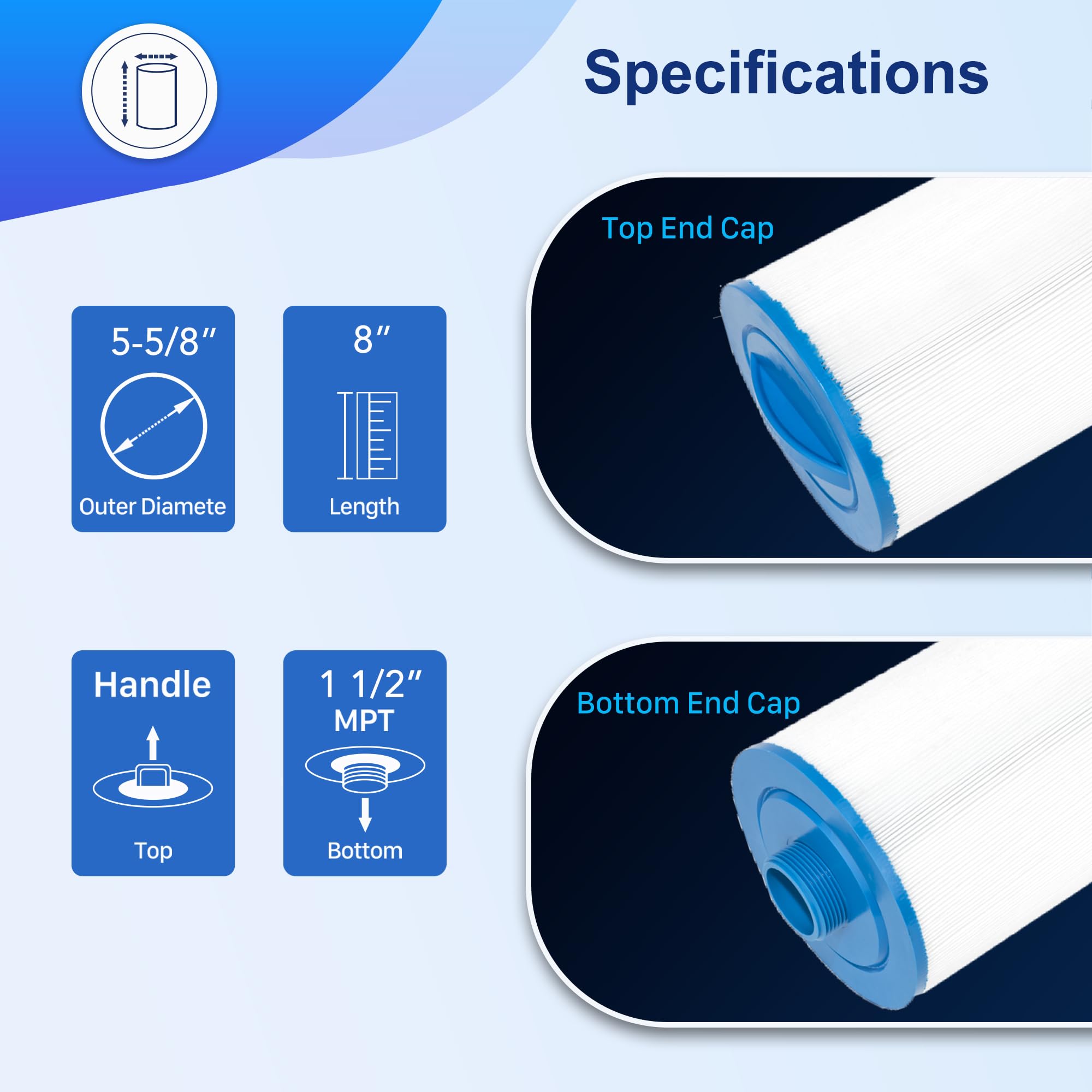 Yoozell 5CH-35 Spa Filter Cartridge Replaces For C-5CH-35,FC-0300,AK-90109,Filters XLS-526 ...