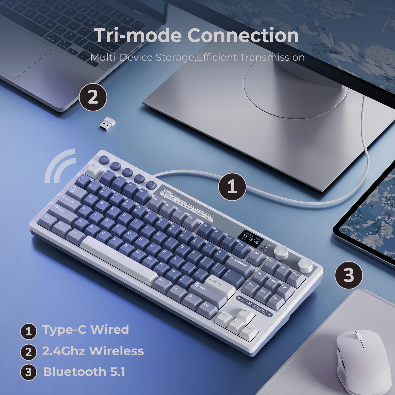 Mua RK ROYAL KLUDGE M87 Wireless Mechanical Keyboard, 75% Percent ...