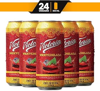 Cerveza Preparada Victoria Vickychelada 24 latas de 473ml c/u: Amazon ...