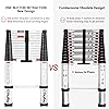 Aluminum Telescoping Ladder, Ohuhu Upgraded 12.5 FT ANSI Certified One-Button Retraction ...