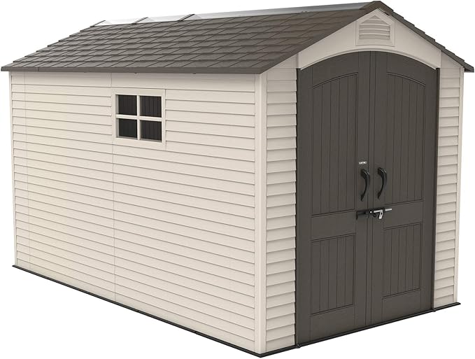Lifetime 60282 Outdoor Storage Shed, Desert Sand, 7 x 12 ft: Amazon.co ...