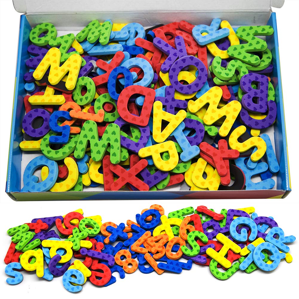 MAGTIMES Magnetic Letters And Numbers, Fun Alphabet Kit For Kids, ABC ...