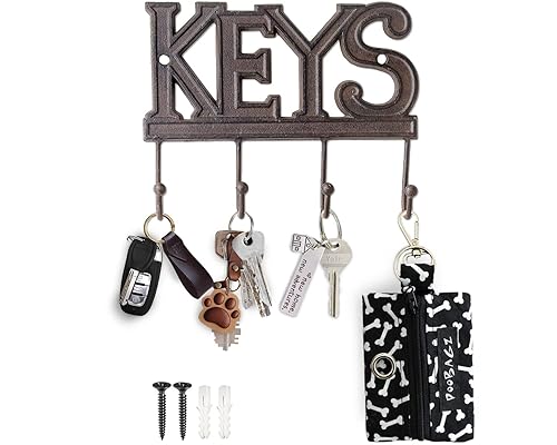 Comfify Key Holder for Wall - Cast Iron Decorative Farmhouse Rustic ...