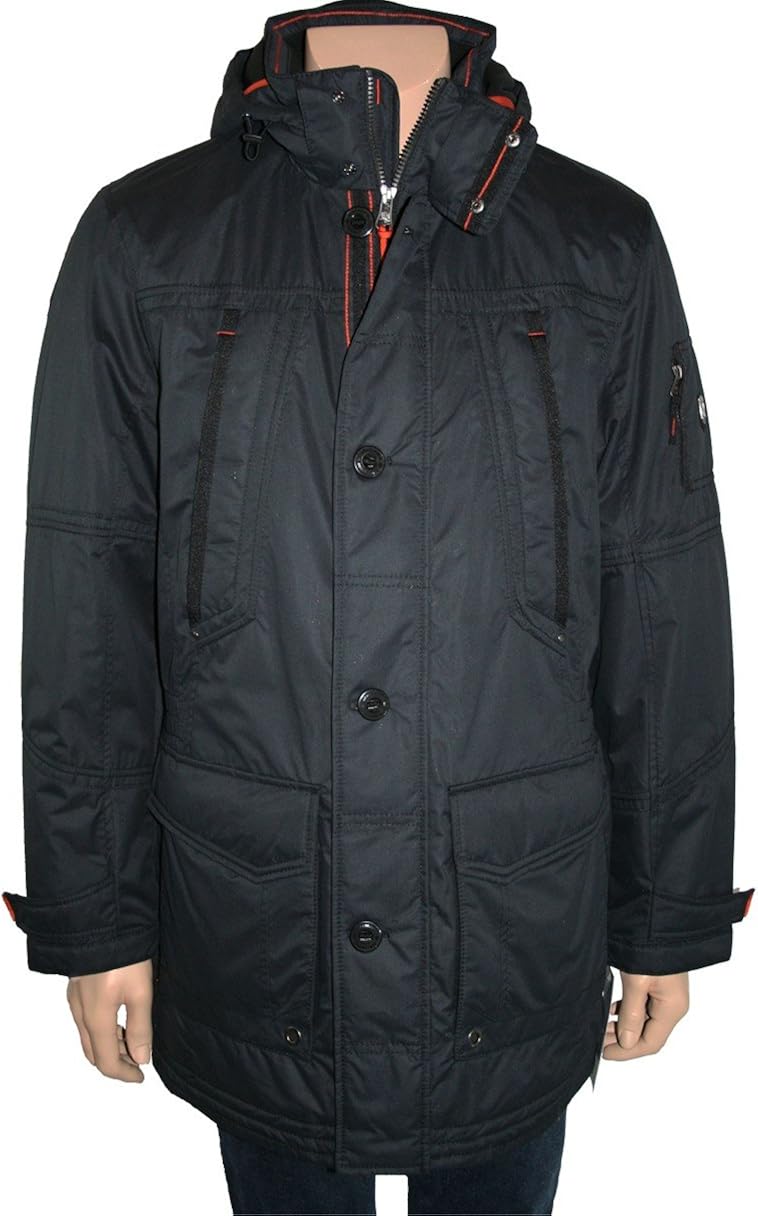 Cabano Herren Jacke lang mit Kapuze New Canadian 5108 marine, Herren ...