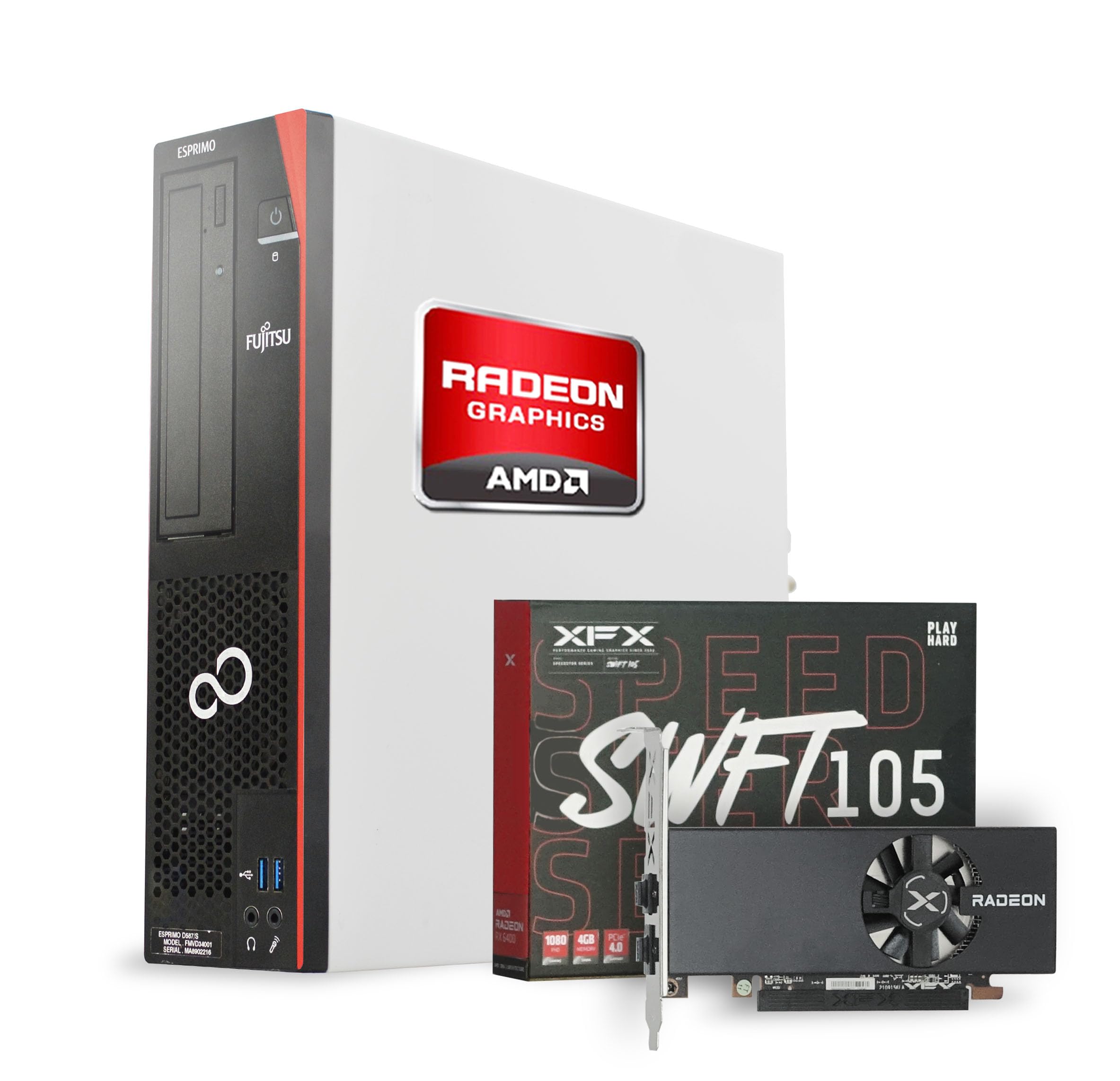 Mua Ryonan AMD Radeon RX6400 GDDR6 Gaming Desktop PC with 4GB / Fujitsu ...