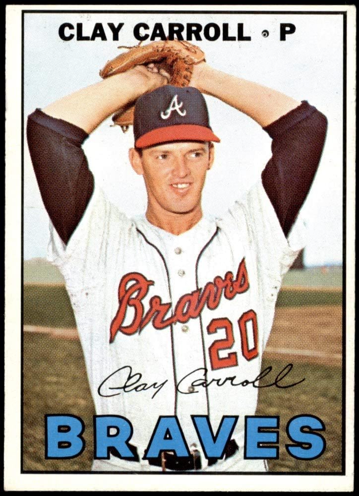 Amazon.com: 1967 Topps # 219 Clay Carroll Atlanta Braves (Baseball Card ...