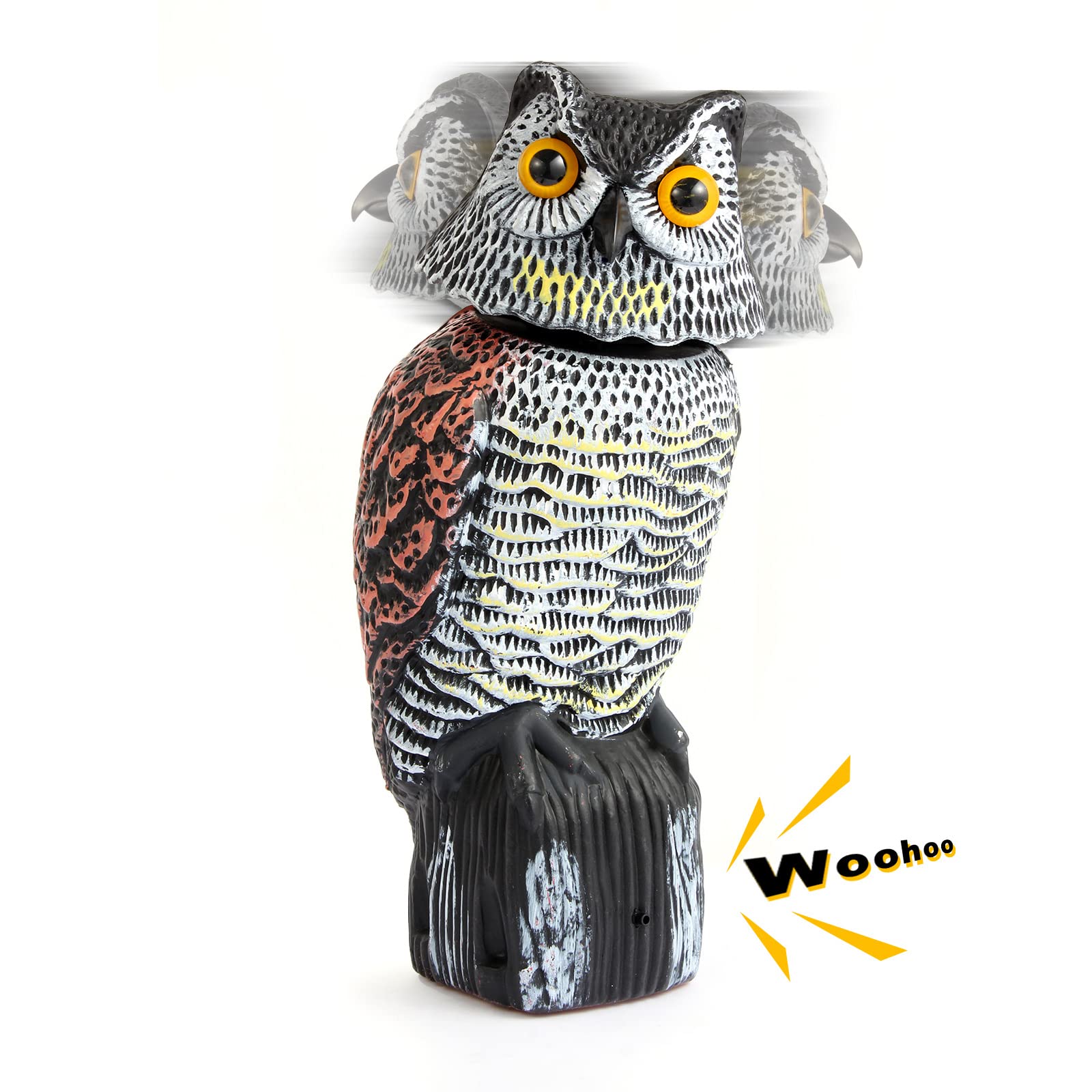 XYSFUZD Fake Owl with Rotating Head and Sound, Plastic Owl Statues for ...