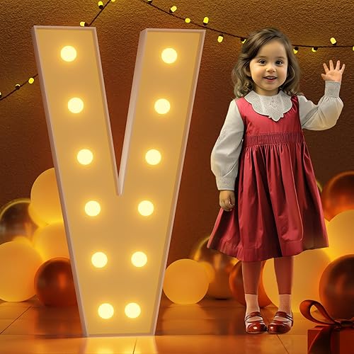Marquee Letters 4 Feet Tall Large Light Up Letters V Happy Birthday ...