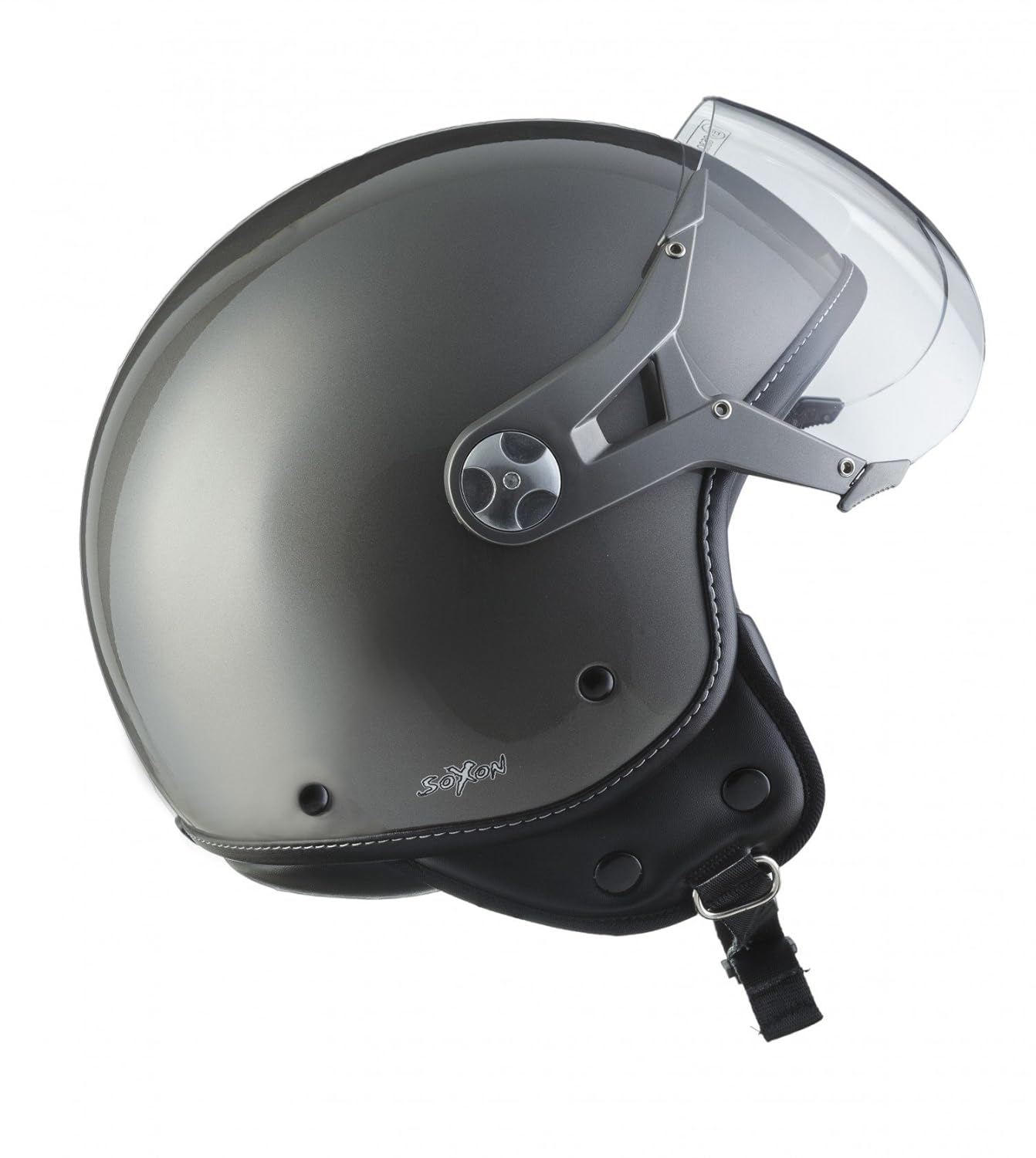 SOXON SP-325-MONO Crystal Blue · Moto Casque Jet Retro Chopper Pilot ...