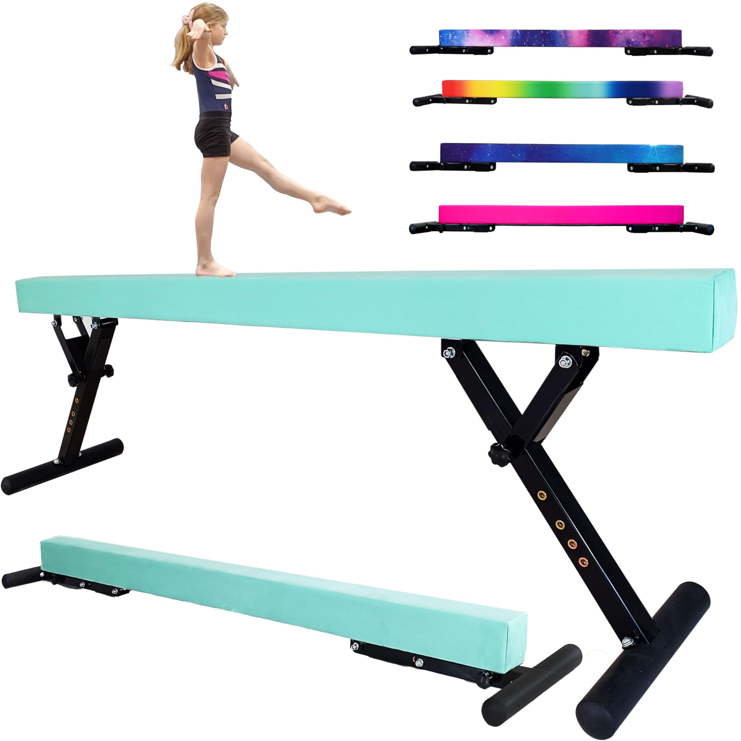 FC FUNCHEER Adjustable balane Beam for Kids - 8FT Gymnastics Beam ...