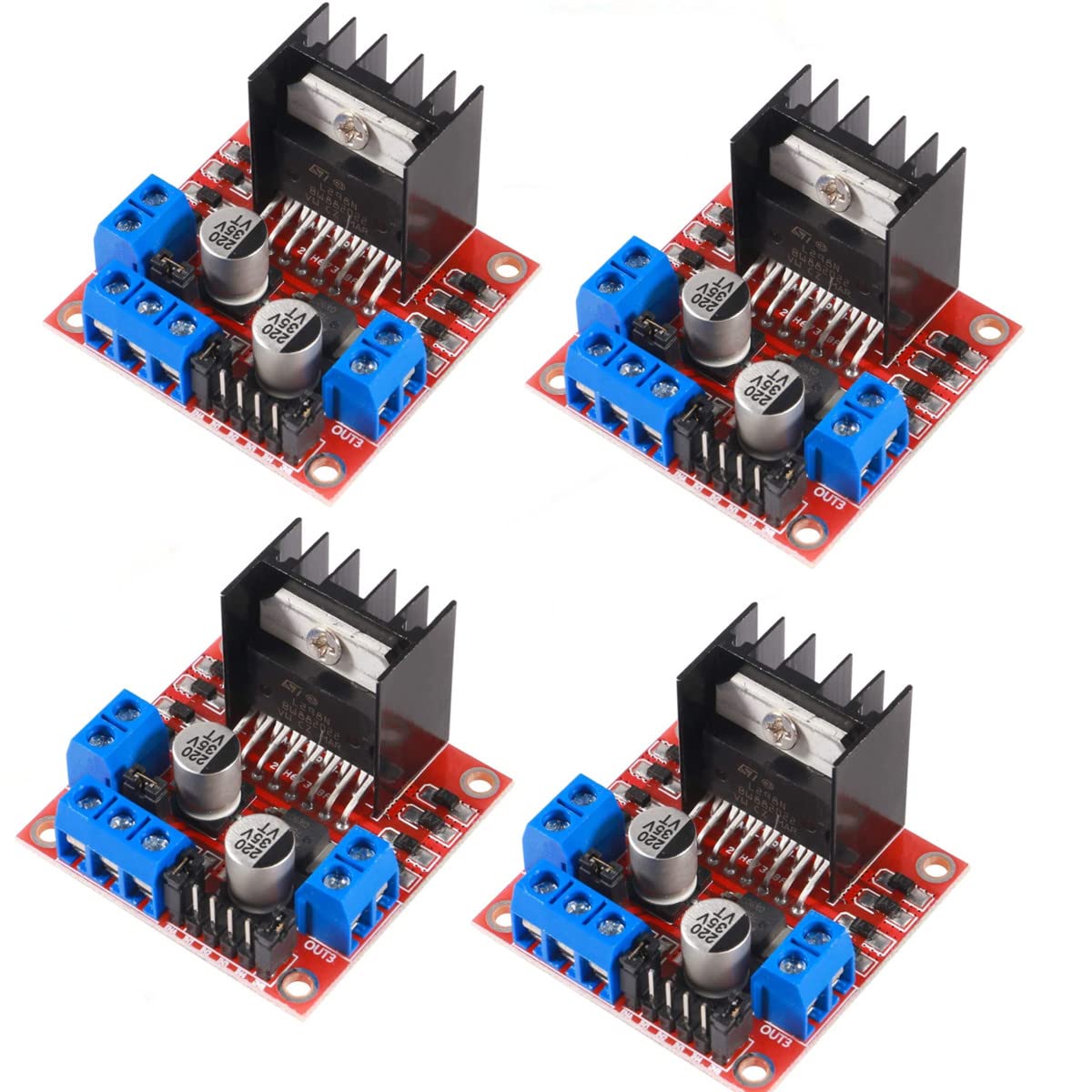 Mua 4 Pack L298N Motor Driver Controller Board Module Stepper Motor DC Dual H-Bridge for Arduino ...