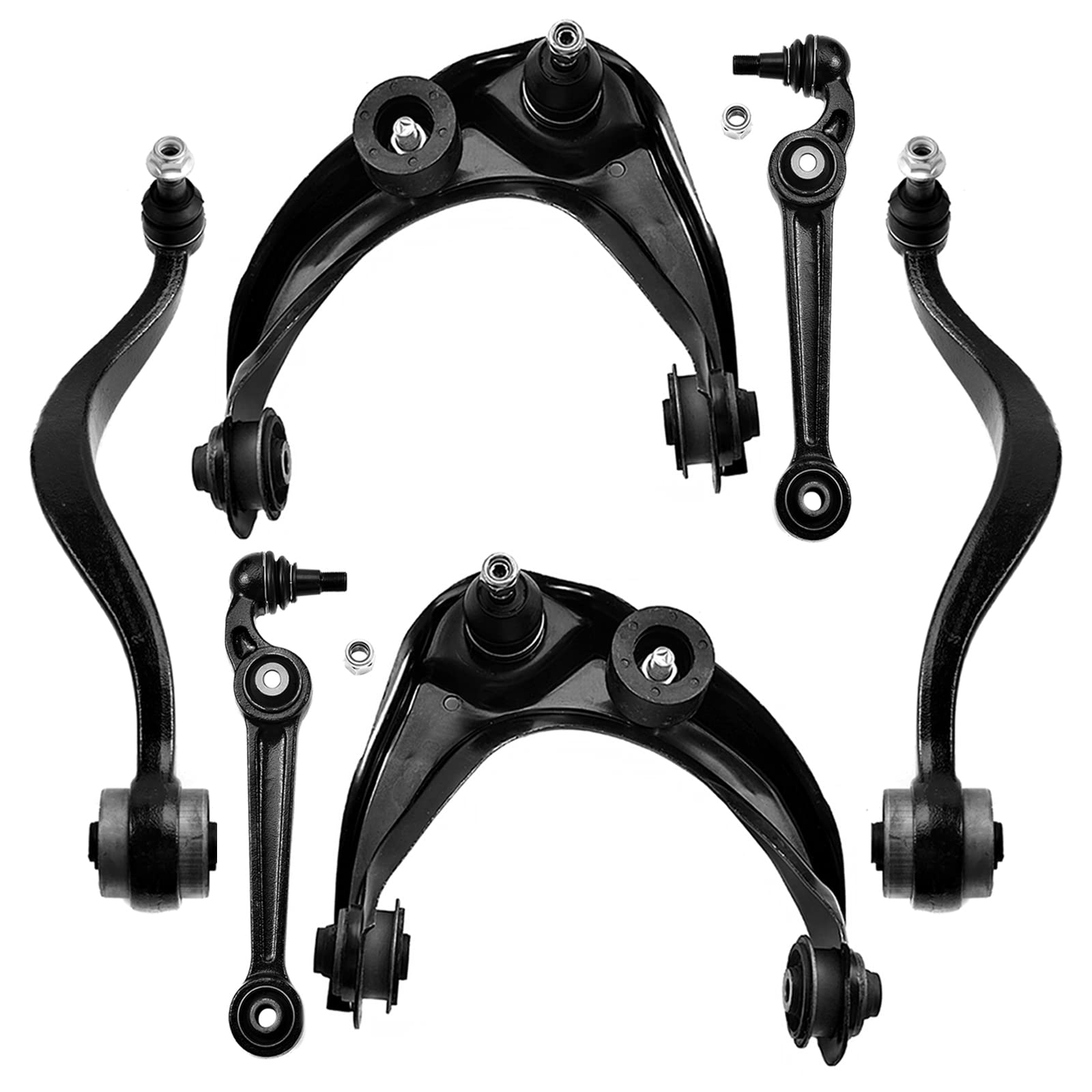 ASTARPRO 6pcs Front Suspension Kit Front Lower Upper Control Arms with Ball Joints Compatible ...