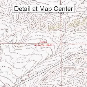 Amazon.com : USGS Topographic Quadrangle Map - Hanna, Wyoming (Folded ...