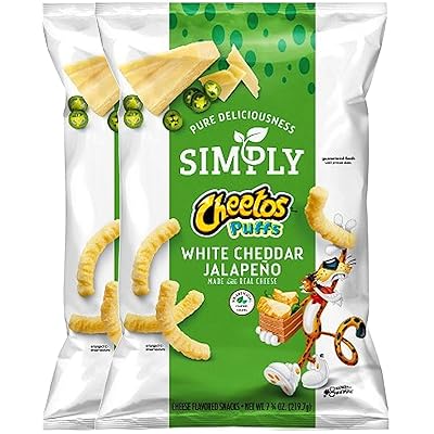 Buy Cheetos Puffs Simply White Cheddar Jalapeño Cheese Flavored Snack ...