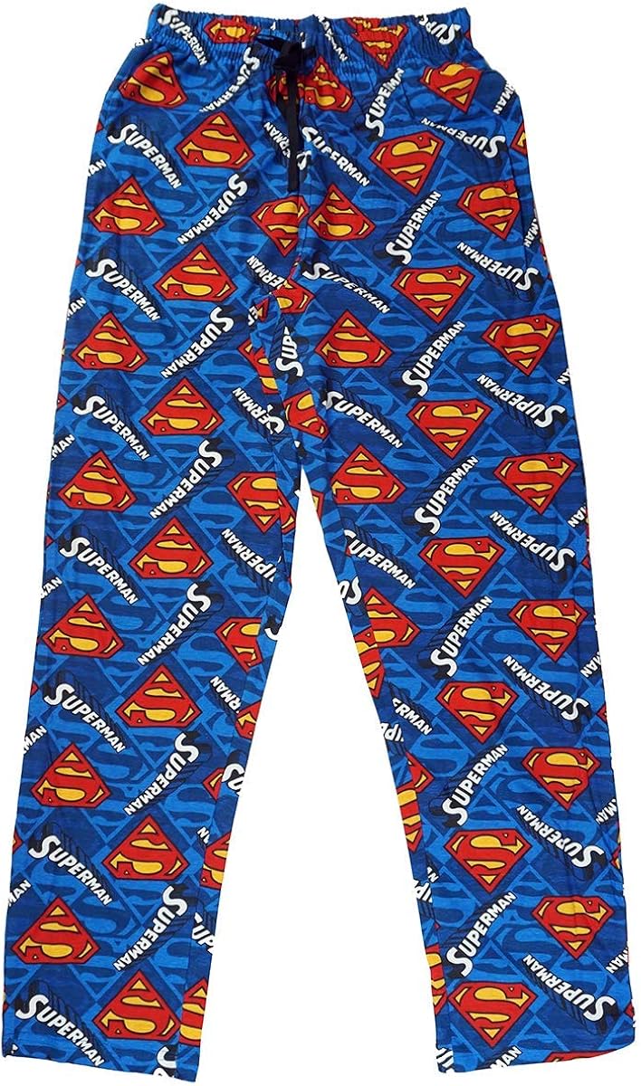 Mens Official Superman S Logo Lounge Pants Long Pyjama Bottoms Sizes S ...