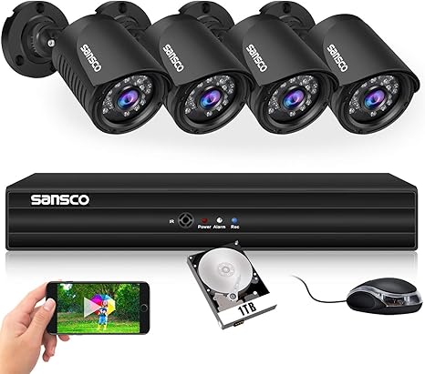 SANSCO Smart HD CCTV Security Camera System with 1080P: Amazon.co.uk ...