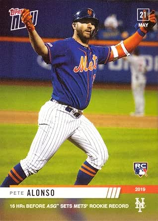 Amazon.com: 2019 Topps Now Baseball #257 Pete Alonso Rookie Card - 16 ...