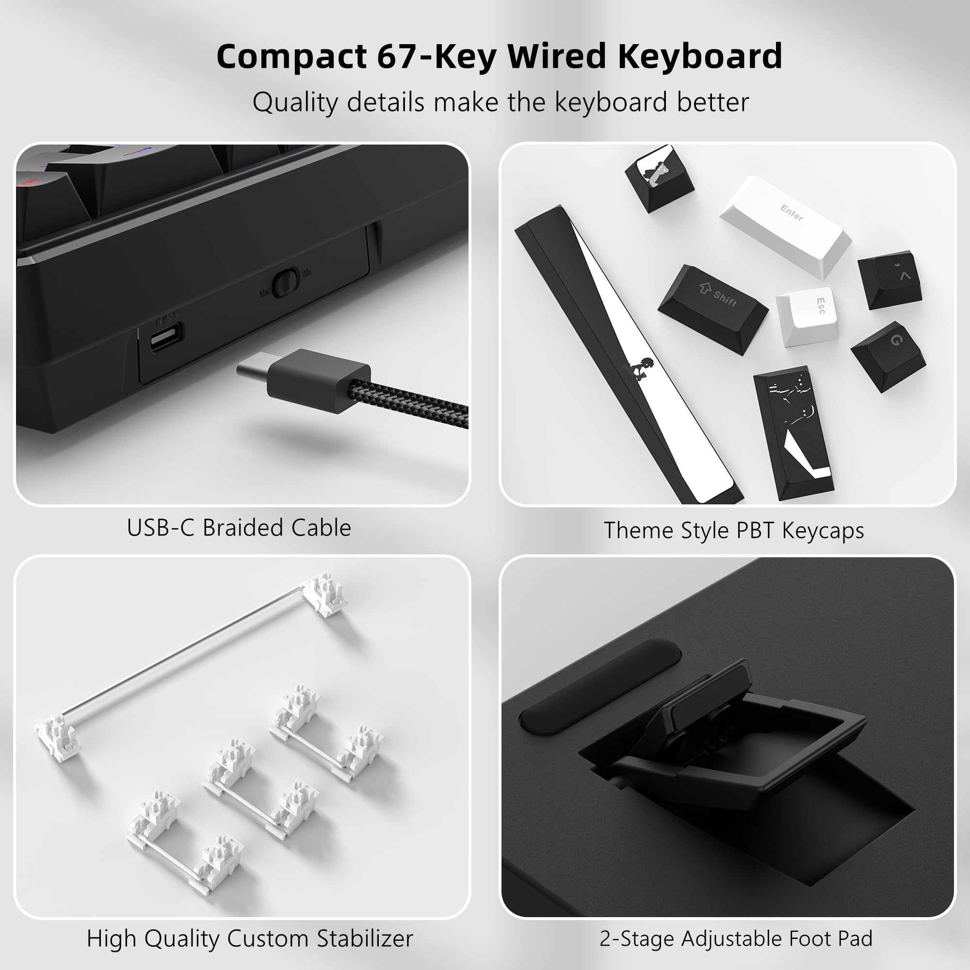 Mua V-K66 60% Percent Keyboard, Mechanical Gaming Keyboard Gasket ...