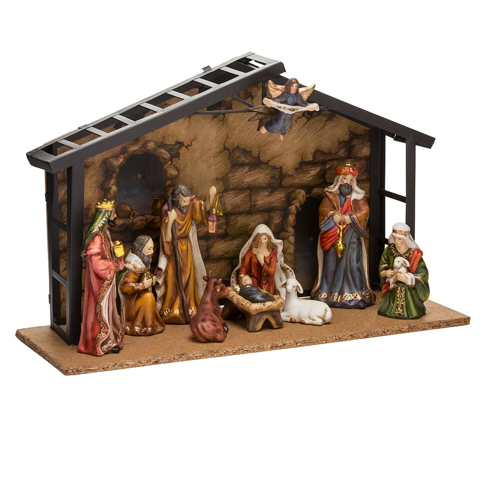 Home Precious Moments Christmas Gifts Mini Creche Nativity Scene Wood ...
