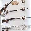 StrongTools Hardwood Gun Rack for Rifle Shotgun Bow, Solid Wood Wall ...