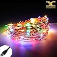 XERGY USB Powered, Waterproof, Copper Wire String Fairy Lights with 50 LEDs (Warm White, 5 Meter ...