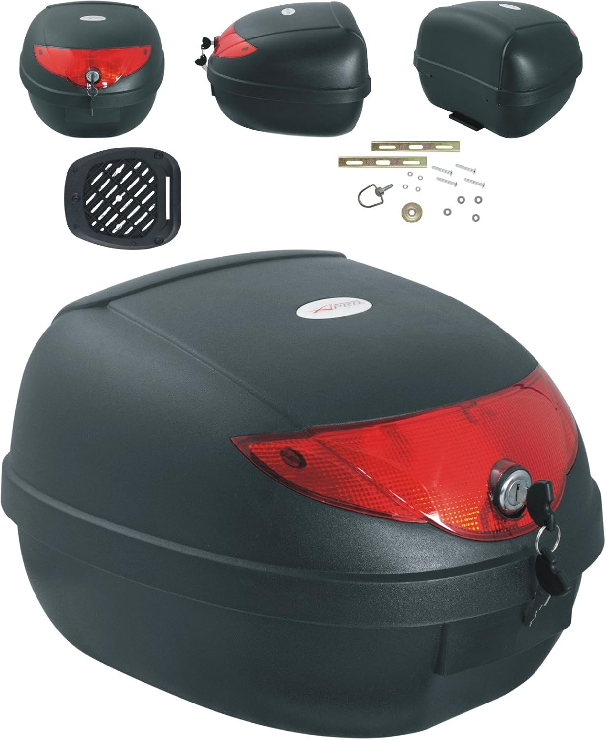 Amazon.fr : Moto Scooter Top Case 28L Universel Plaque Adaptable Bagage ...