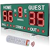 Digital Scoreboard, Portable Electronic Scoreboard with Remote, LED ...