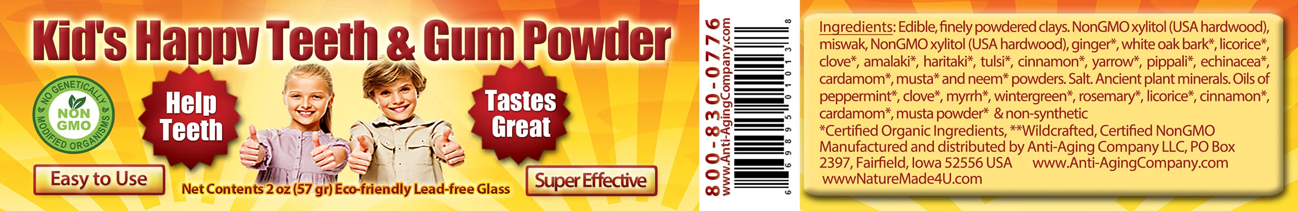 Mua Organic Kid’s Tooth Powder - Happy Teeth & Gum Powder - Highly ...