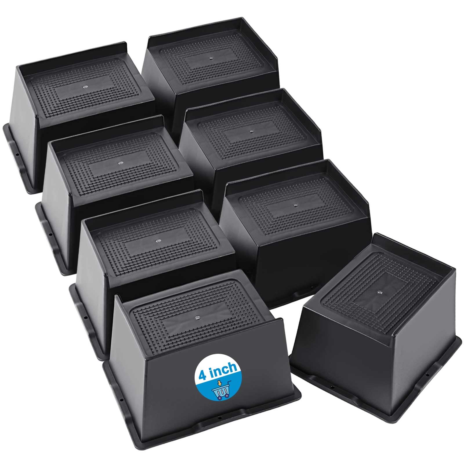 EGTTGIN Bed Risers 2 inch, 3 inch, 4 inch, 5 inch, 6 inch Heavy Duty ...