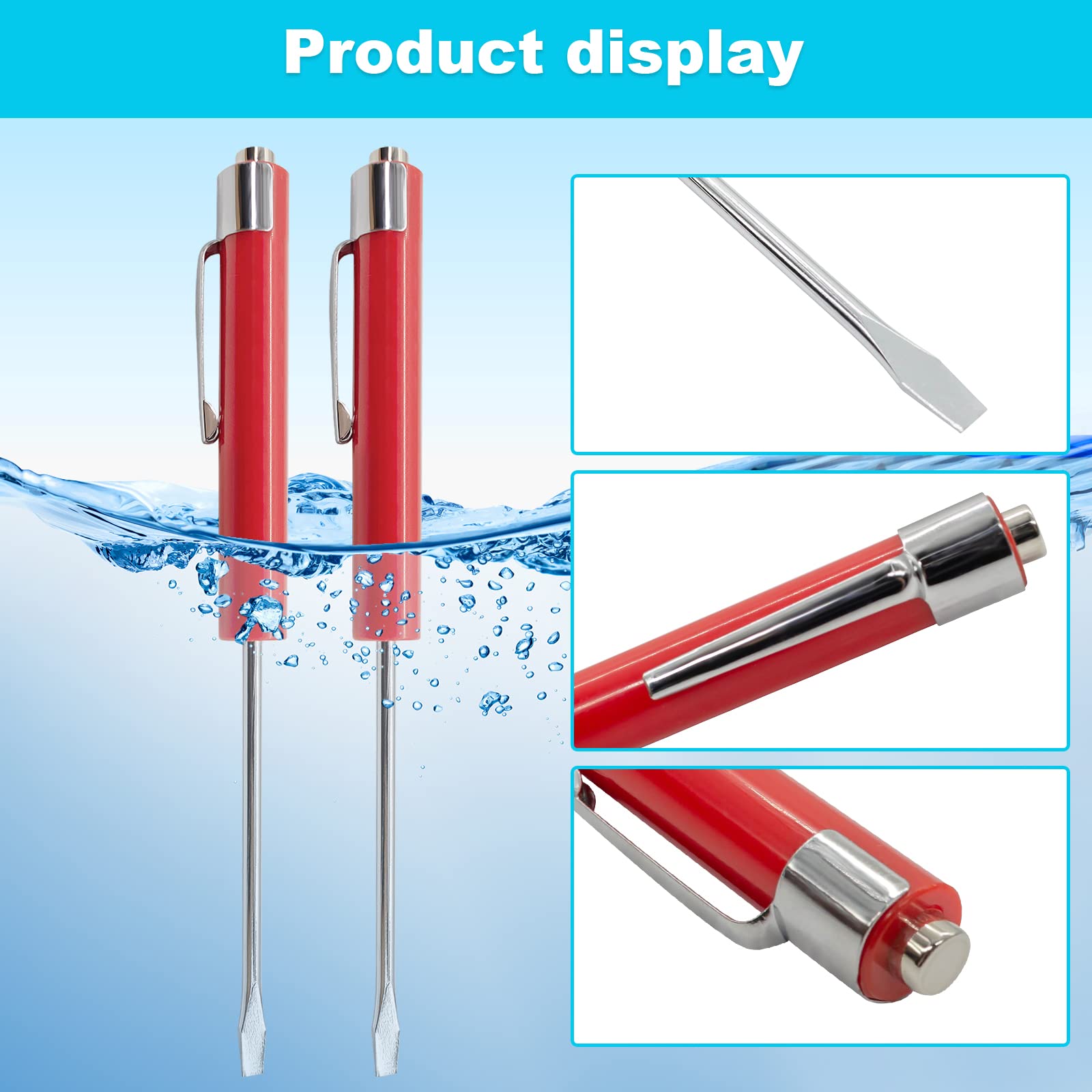 Mua (10) TEN Snap on Pocket Screwdriver, Flat Tip Screwdrivers, RED ...