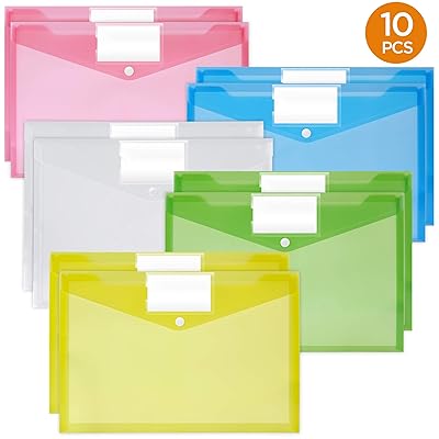 10 Pack Clear Plastic Envelopes with Label Pocket & Philippines | Ubuy