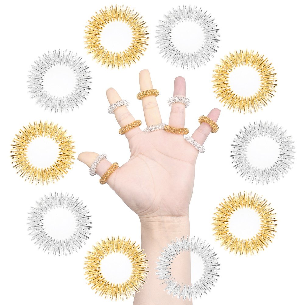 SUMAJU 10Pcs Acupressure Massage Rings, Chinese Medicine Sujok Pain ...
