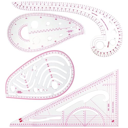 Petift French Metric Ruler,4 Stlye,Metric French Curve Shaped Sewing ...