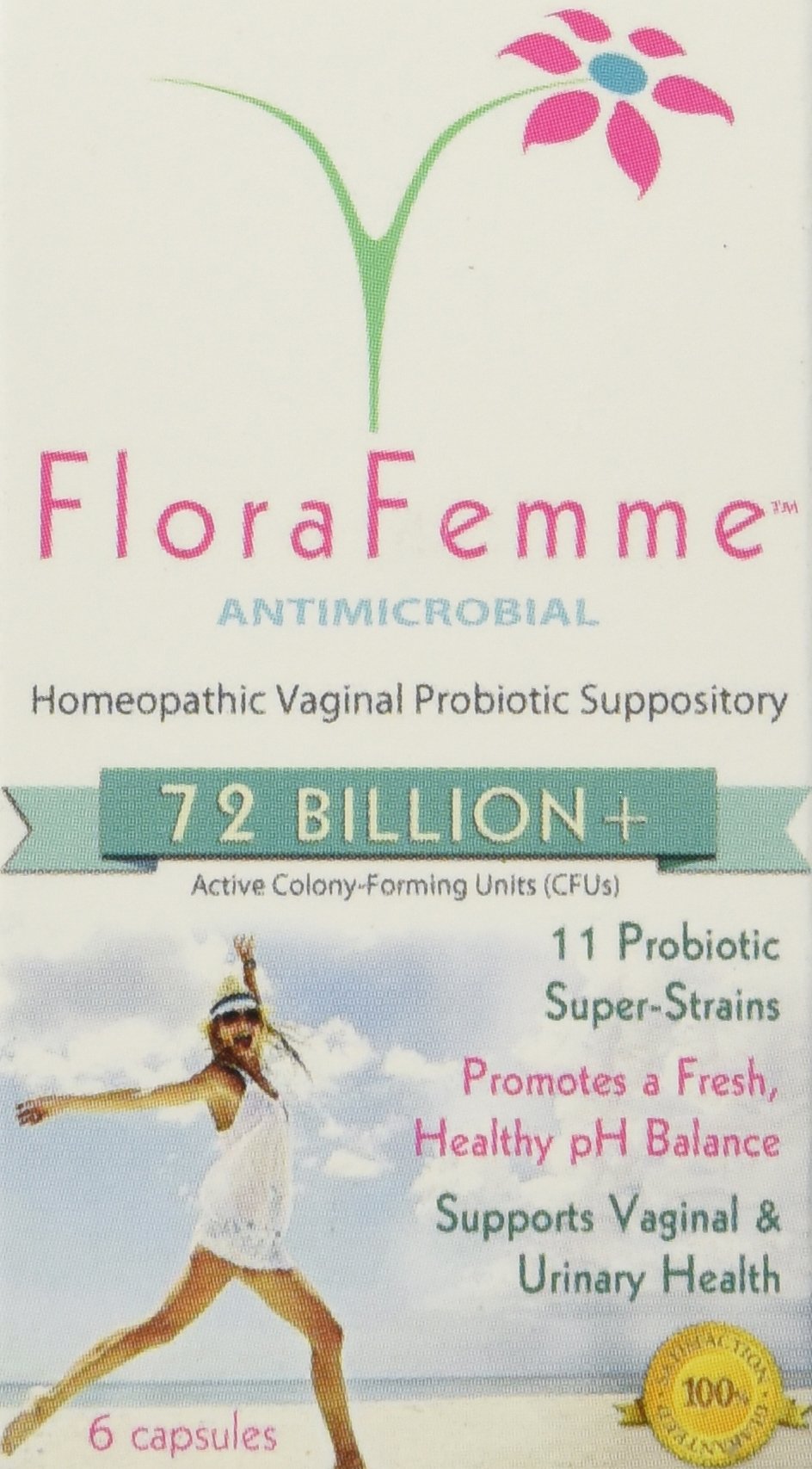 FLORAFEMME - pH Vaginal Probiotics Suppository - Supports pH Balance of ...