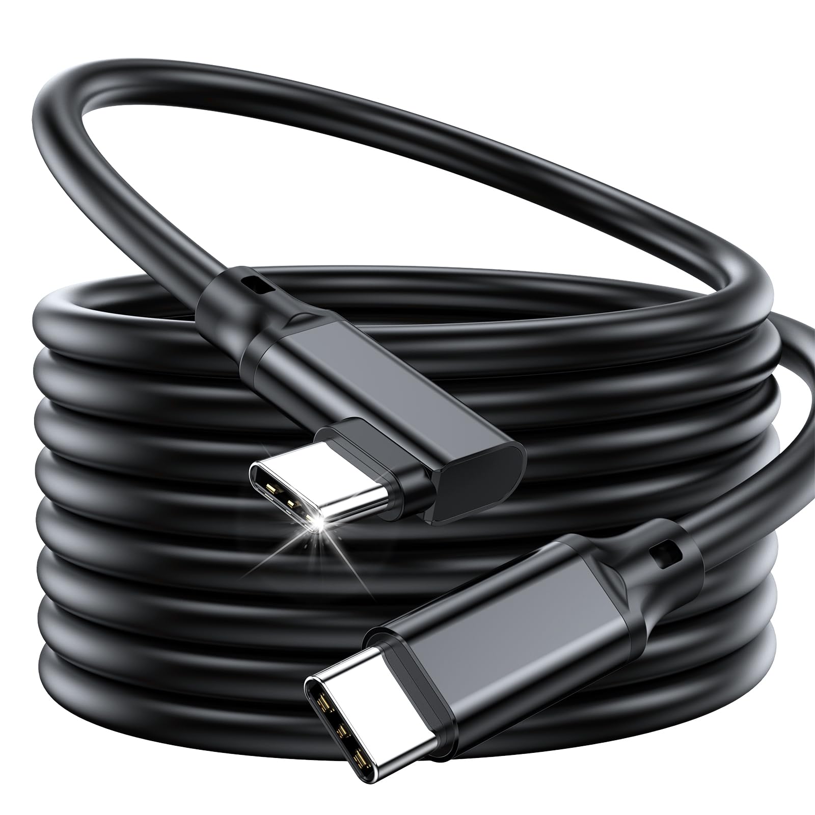 USB C to USB C Cable 6.6FT,TYPEC 3.1 GEN2,Right Angle USB-C 3.2 Gen 2 ...