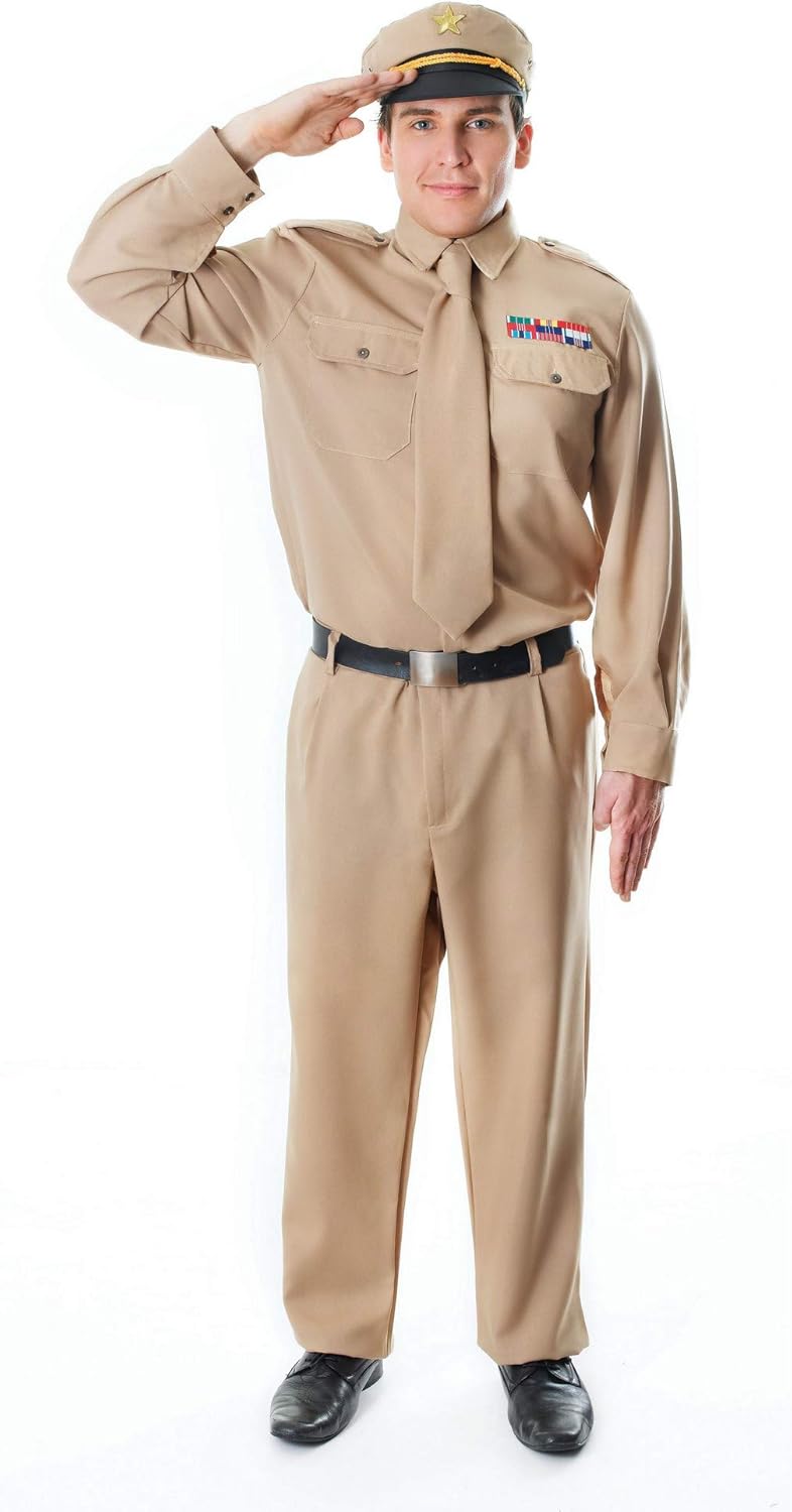 Bristol Novelty Mens WW2 Army General Costume: Amazon.co.uk: Clothing