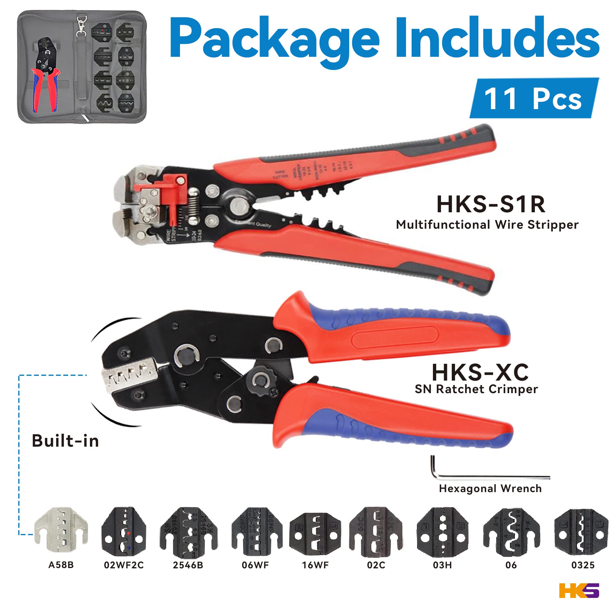 Mua HKS Ratcheting Crimping Tool Set 12 PCS with Wire Stripper ...