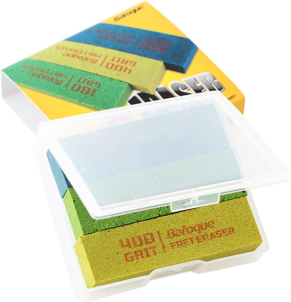 Fret Erasers180 & 400 & 1000 Grit, Abrasive Rubber Blocks Fret ...