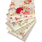 Amazon.com: Whaline 12Pcs Spring Cotton Fabric Bundles Pink Vintage ...