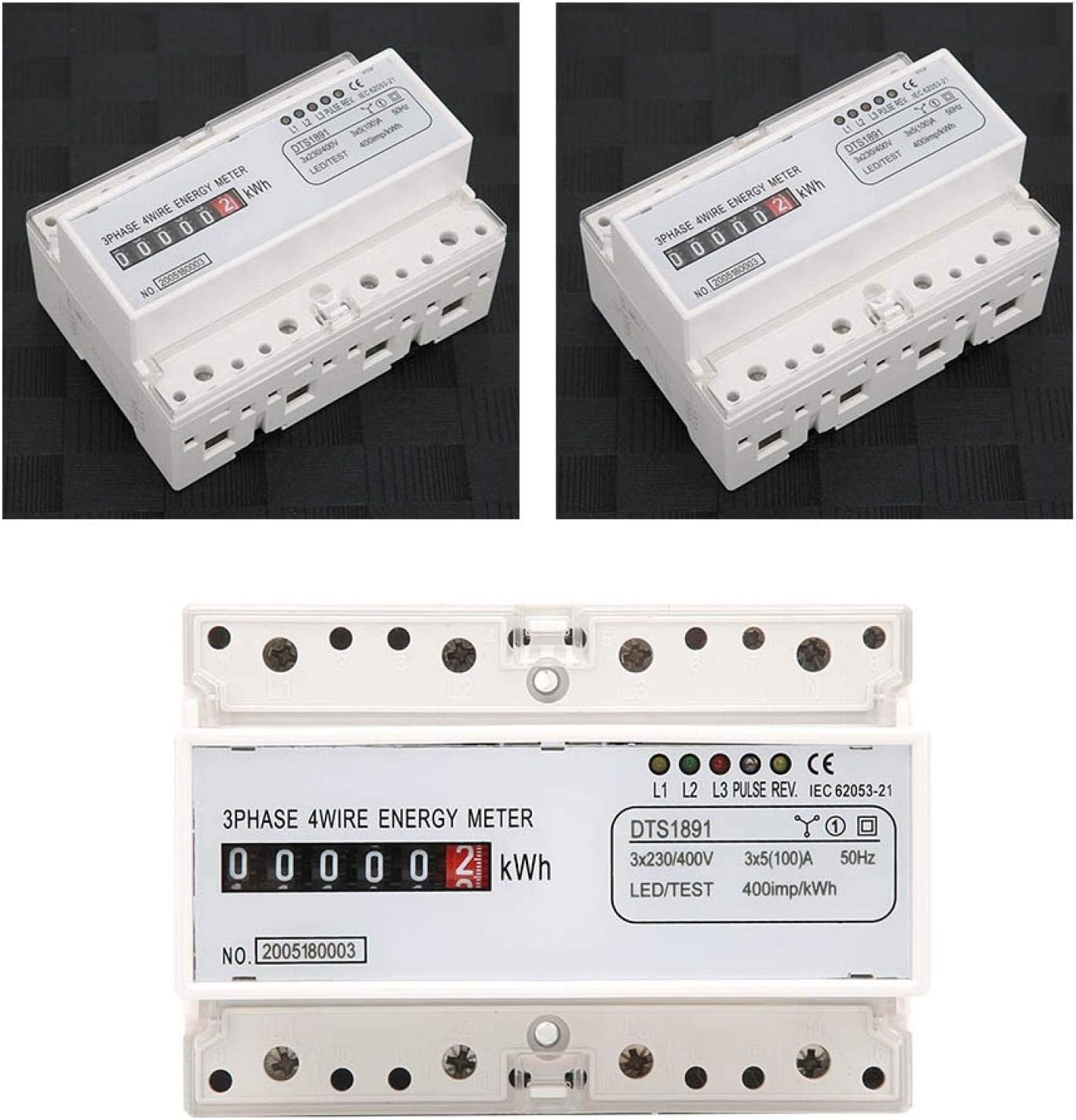3 Phase 4 Wire DIN-Rail Electric Meter Electric Meter Energy Meter ...