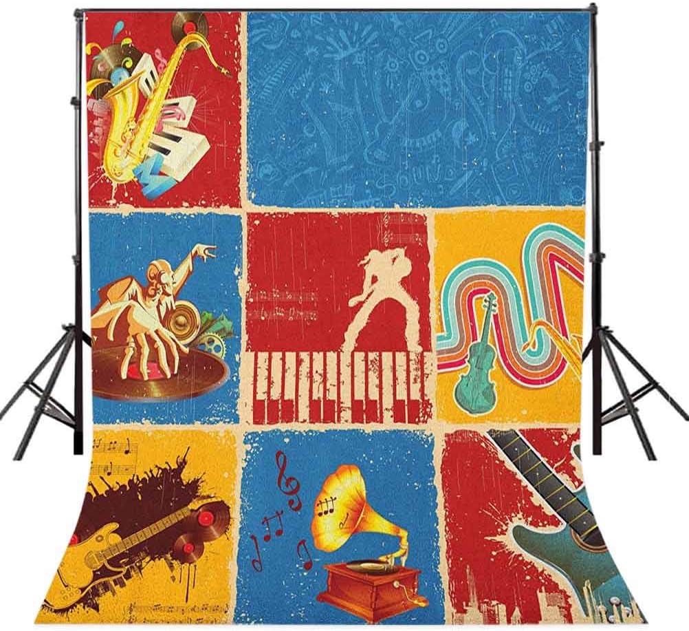 9x16 FT Vinyl Photography Backdrop,Retro Collage Illustration of ...