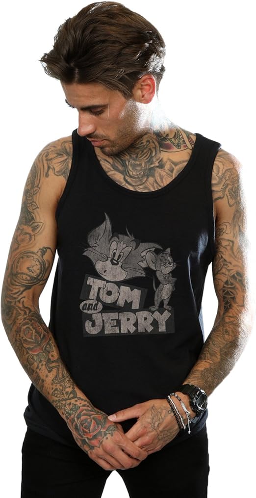 Tom and Jerry Men's Cartoon Wink Vest: Amazon.co.uk: Clothing