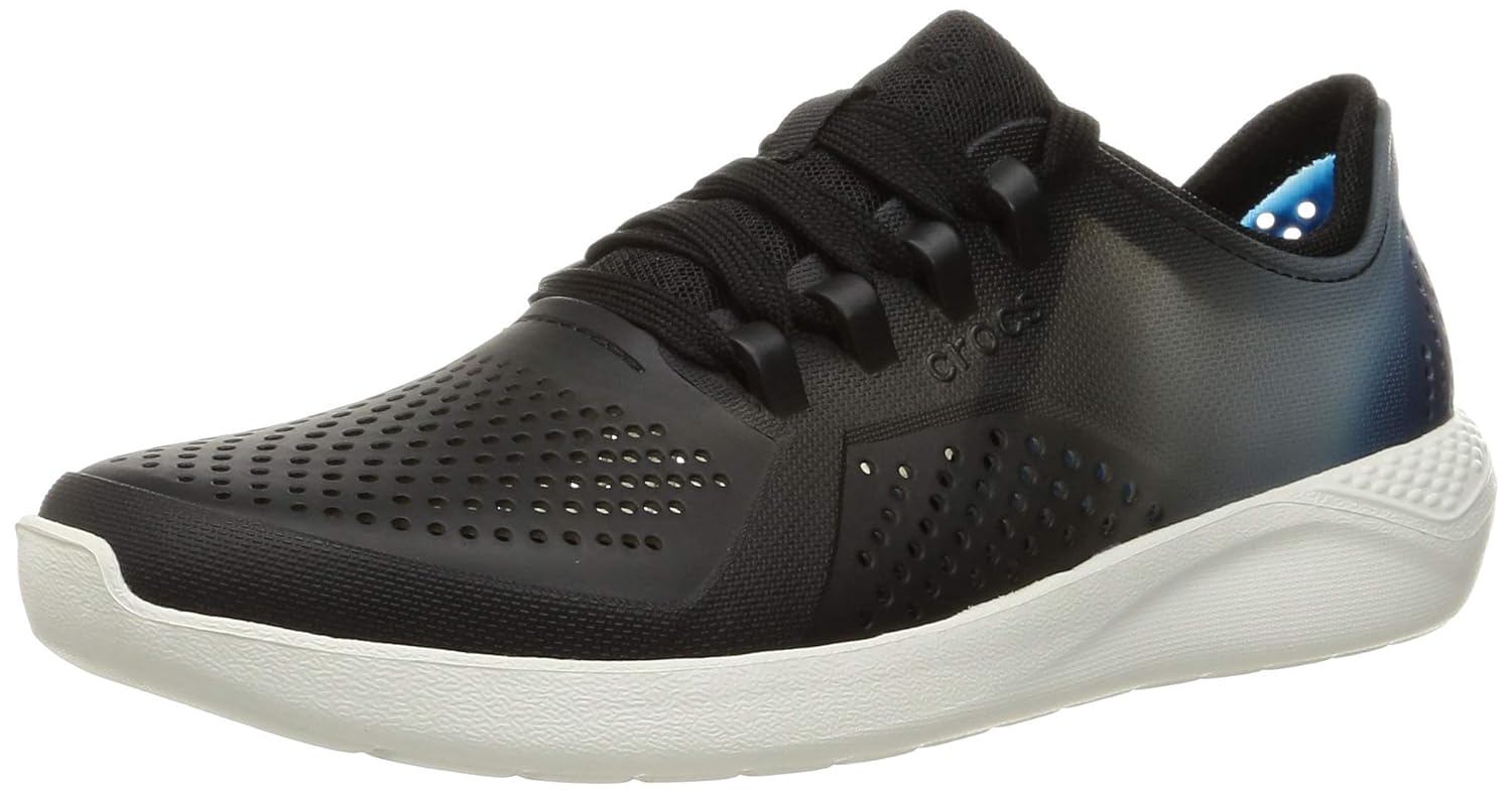 Buy crocs LiteRide Black Men Shoes Almost White Sneakers-8 (206557-0I9 ...