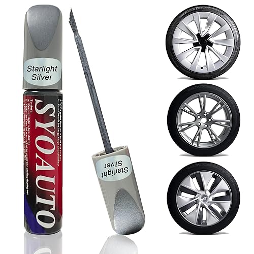 SYOAUTO Starlight Silver Rim Touch Up Paint For Tesla Model Y 19 ...