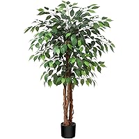Laiwot Artificial Tree, 4ft Tall Fake Moringa Tree, Fake Silk Plants in ...