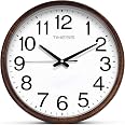 Amazon.com: TIMESS Wall Clock, Classic Wood Style Finish, 13 Inch Non ...