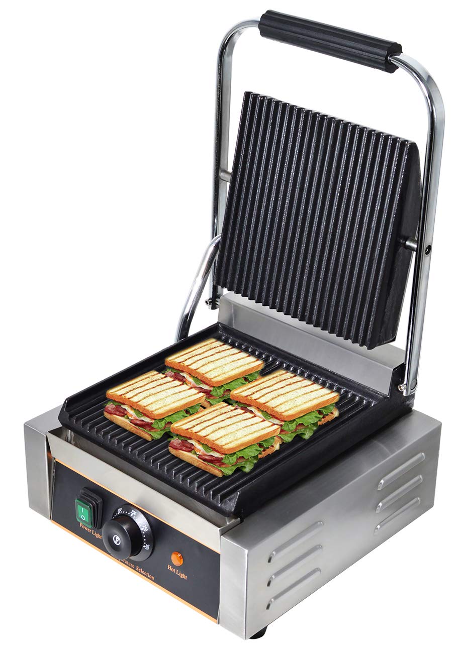 Amazon.com: NJTFHU Commercia Sandwich Press Grill Electric Panini Maker ...