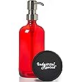 Amazon.com: Red Soap Dispenser with Stainless Steel Pump - 16oz Red ...