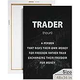 Amazon.com: NATVVA Trader Noun Definition Motivational Wall Art Money ...