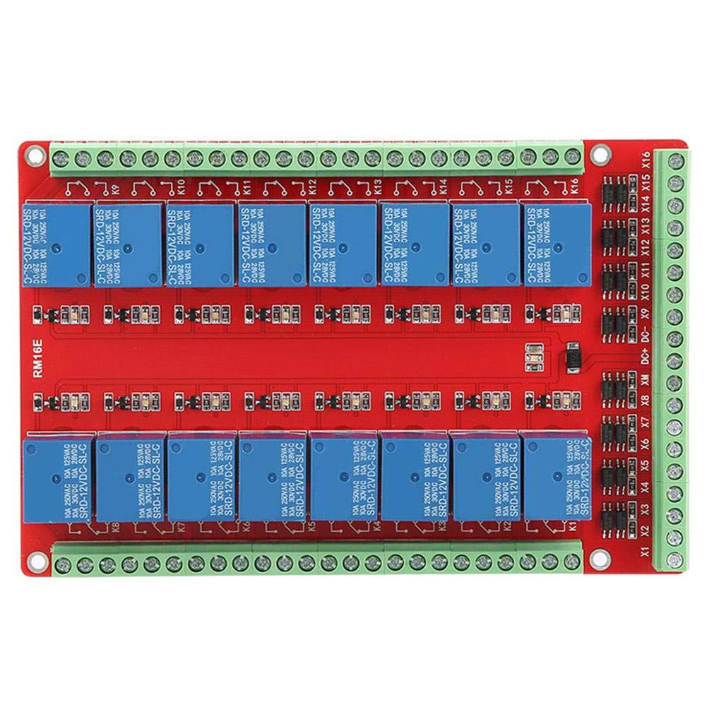 16 Channel Relay Module 16CH Electromagnetic Board Low Level Trigger 16 ...